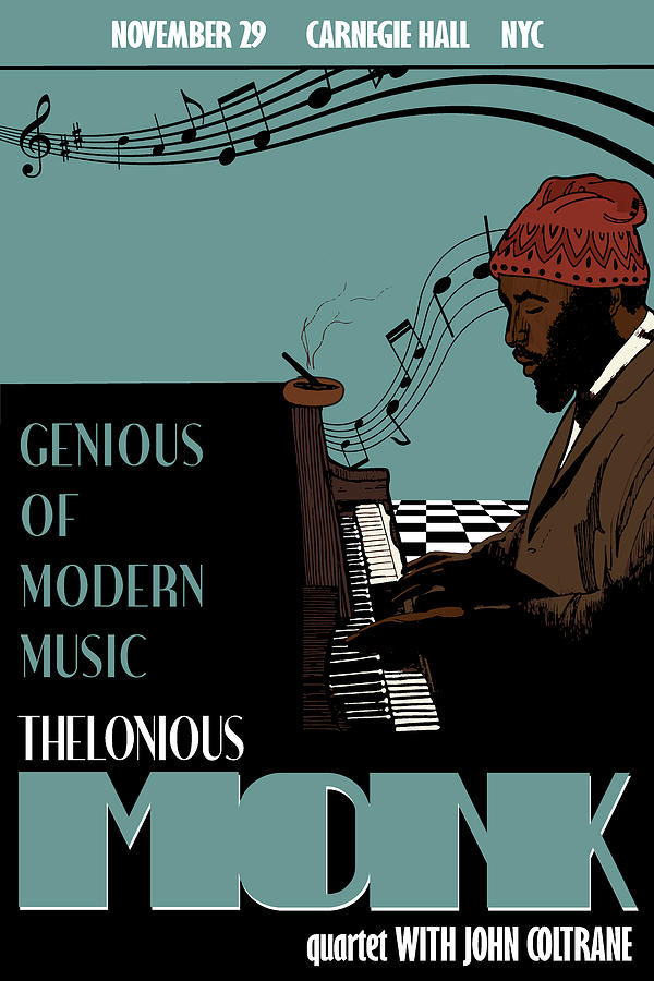 Jazz Masters - Thelonious Monk Digital Art by Seiglan ES - Fine Art America