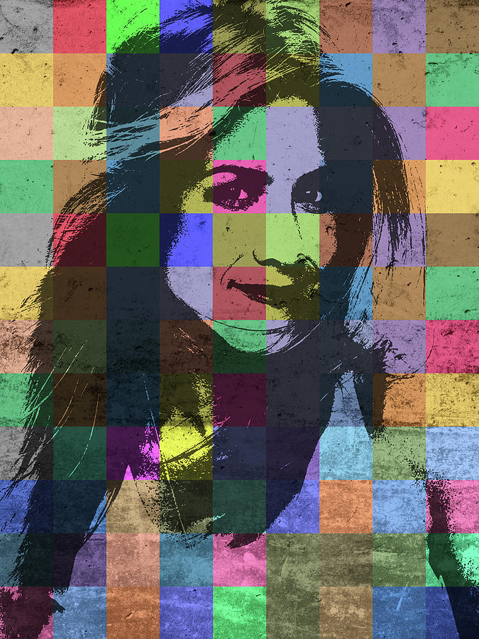 Jennifer Aniston Pop Art Patchwork Portrait Mixed Media by Design ...