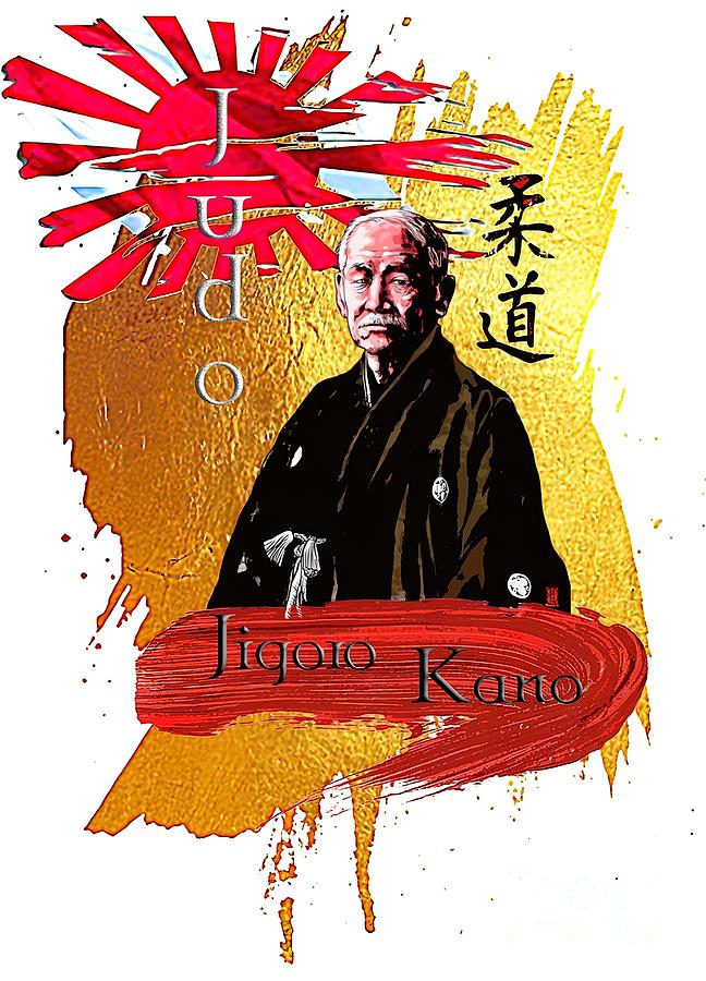 Jigoro Kano Golden Judo Painting by Reynolds Wilkinson - Fine Art America