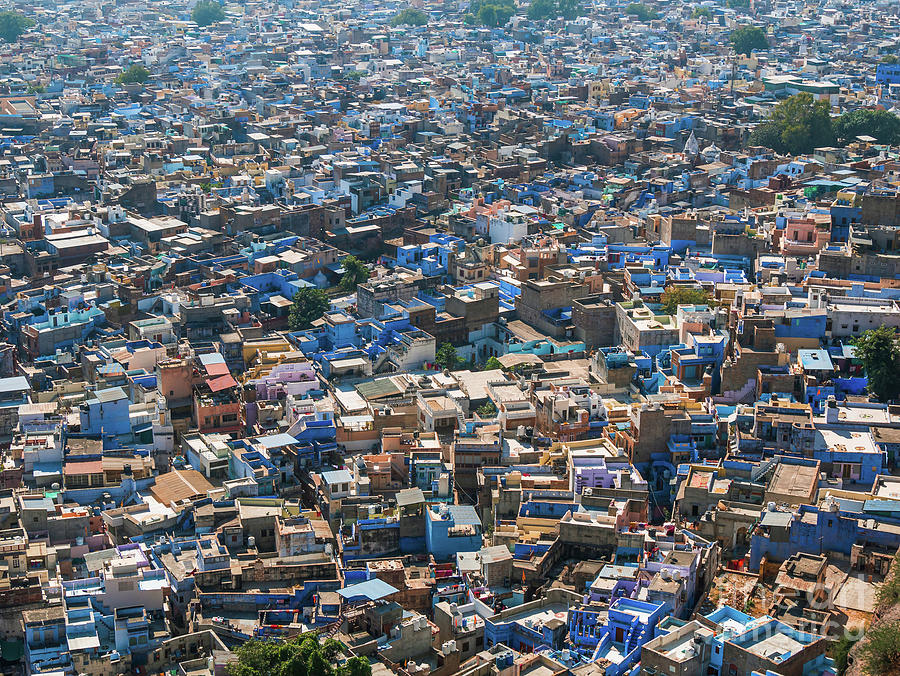 Jodhpur cityscape, the city also known as Blue City of India due Photograph by Snehal Pailkar ...