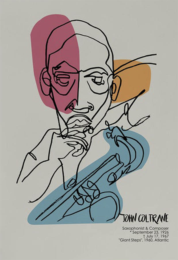 john Coltrane Illustration Digital Art by Michael Bull john Coltrane Illustration Digital Art by Michael Bull