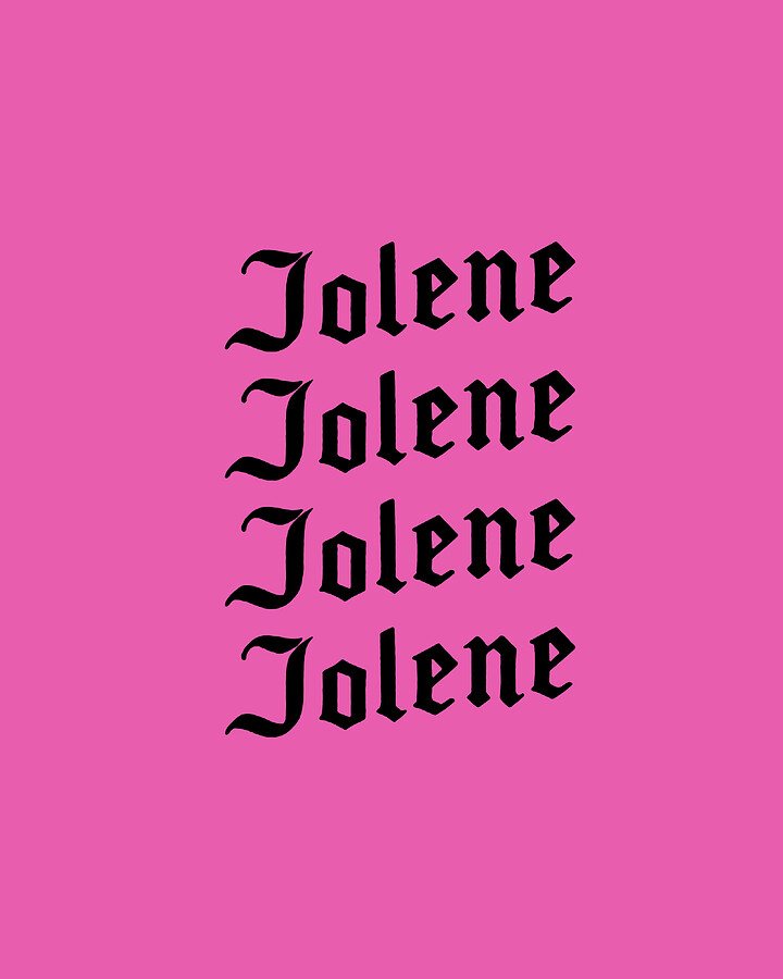 Jolene Gothic Typography Drawing by Hafshah Pudjiastuti - Fine Art America