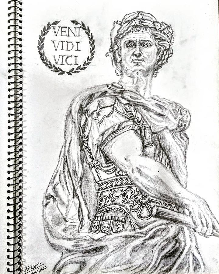 Julius Caesar Drawing by Aditya Pathak - Pixels