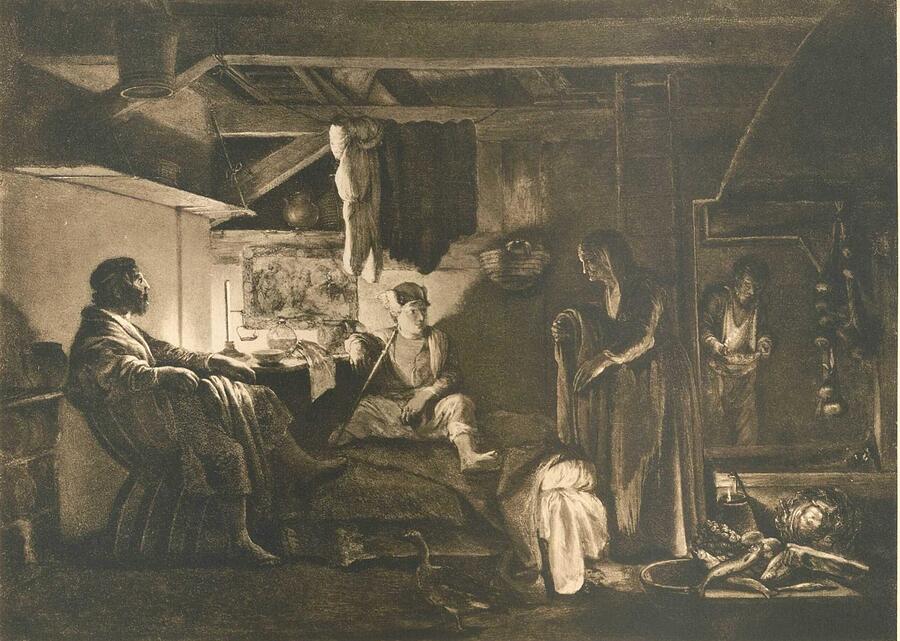 Jupiter und Merkur bei Philemon und Baucis Painting by Adam Elsheimer | Pixels