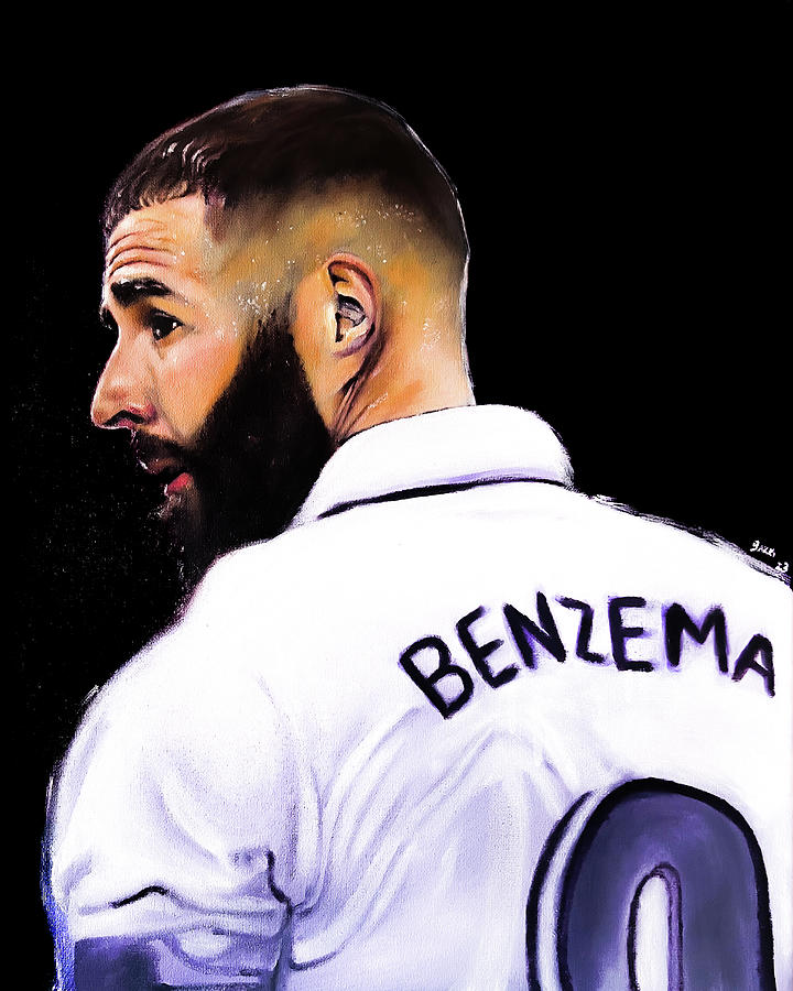 Karim Benzema Painting by Bakki - Fine Art America