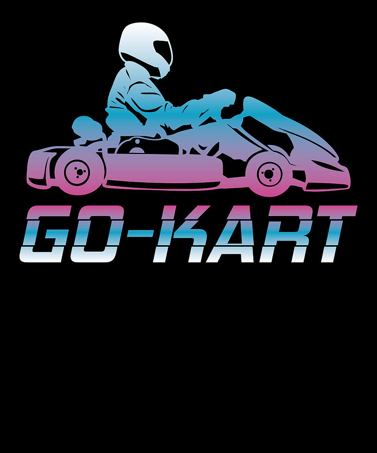 Kart Go-kart Karting Kart Racing Driver Retro Gift Digital Art by John Romeo - Fine Art America