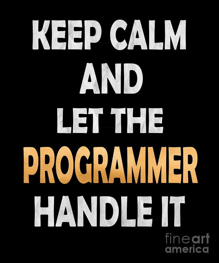 Keep Calm And Let The Programmer Handle It Funny Coding Design Digital