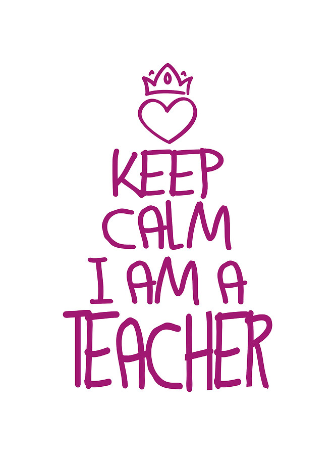 Keep Calm Teacher Cool Teacher Gift Digital Art by Manuel Schmucker ...