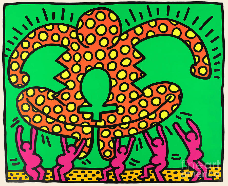 Keith Haring - Fertility #4, 1983 Painting by Magical Vintage - Fine Art America