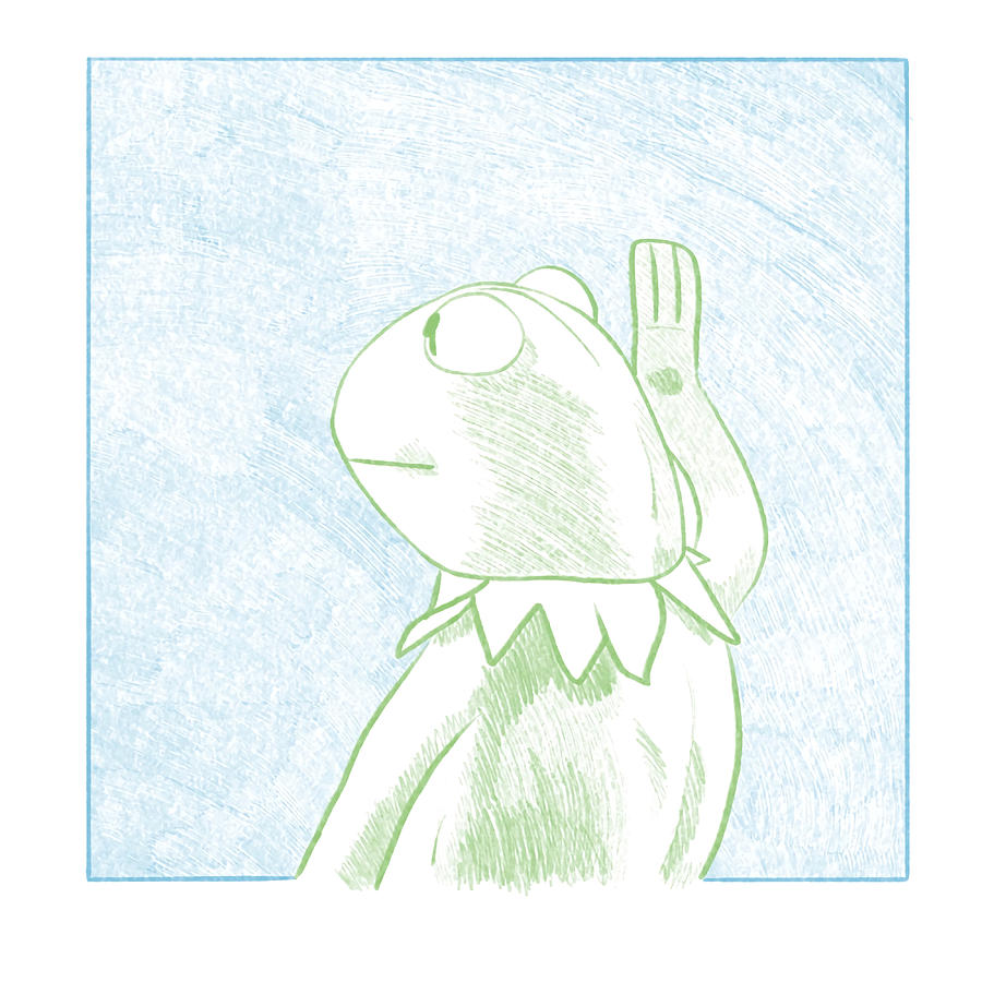 Kermit rain window meme Poster summer Painting by Marshall Zachary | Pixels