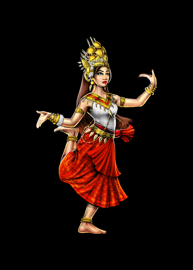 Khmer Cambodian Apsara Dancer by Nikolay Todorov