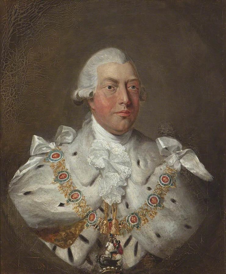 King George I II 1738-1820 wearing Garter robes Painting by Anonymous ...