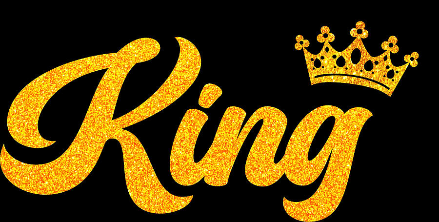 King Golden Text Poster 70s Painting by Allen Maria - Pixels