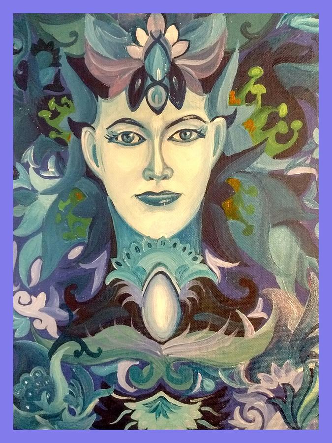 Lady Blue Painting by Manu Sharma | Fine Art America