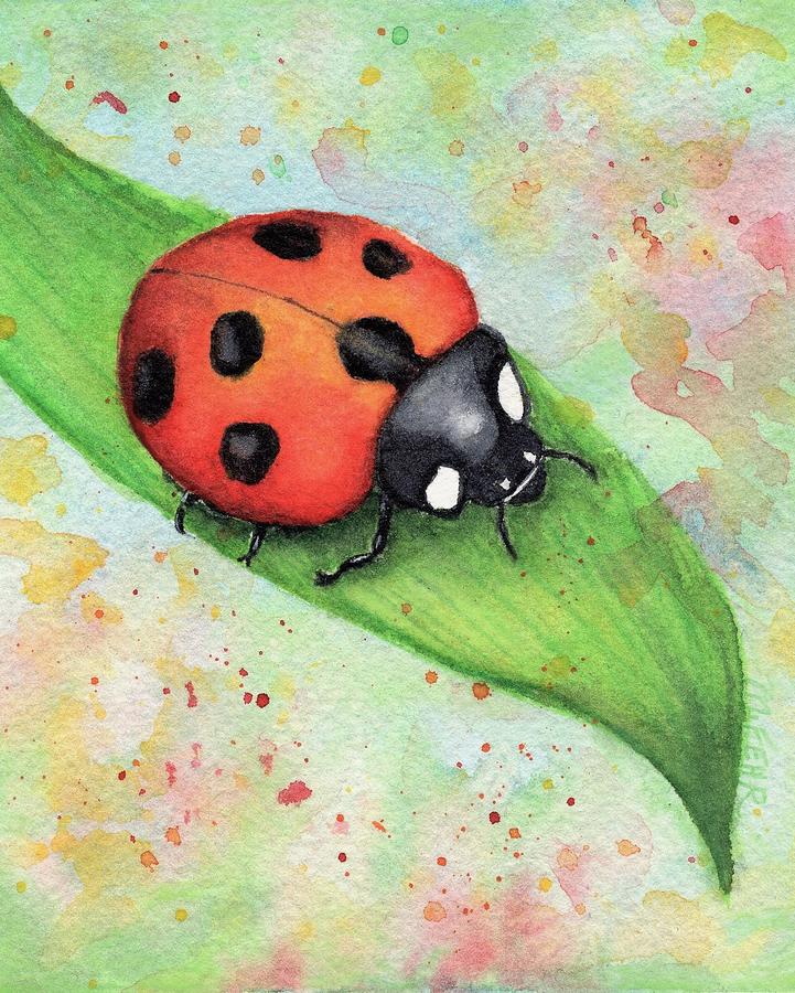 Ladybug Painting by Michelle Fehr | Fine Art America