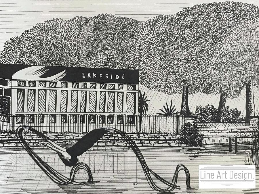 Lakeside Drawing by Stephanie Wright - Fine Art America