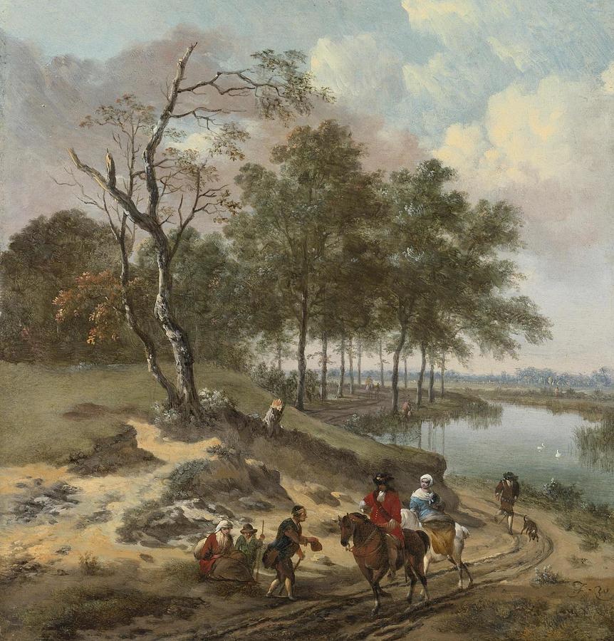 Landscape with horsemen and beggars Painting by Jan Wijnants - Fine Art ... Landscape with horsemen and beggars Painting by Jan Wijnants - Fine Art ...