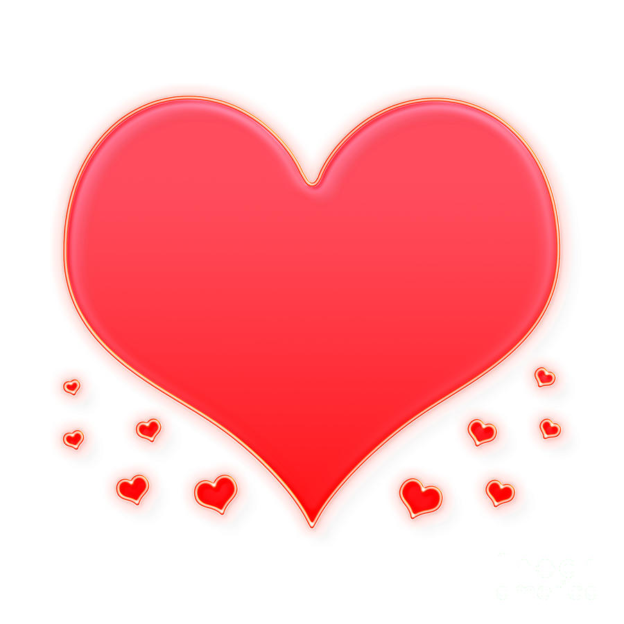 Large Red Heart Digital Art By Bigalbaloo Stock Fine Art America
