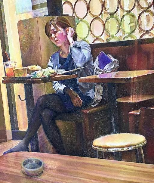 Late night burger shop Pastel drawing by Masafumi Saito Pastel by Masafumi Saito - Fine Art America