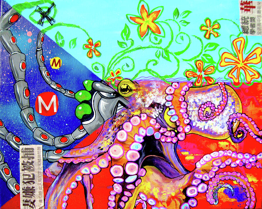 Launch Octopus Painting by Jacob Wayne Bryner - Pixels