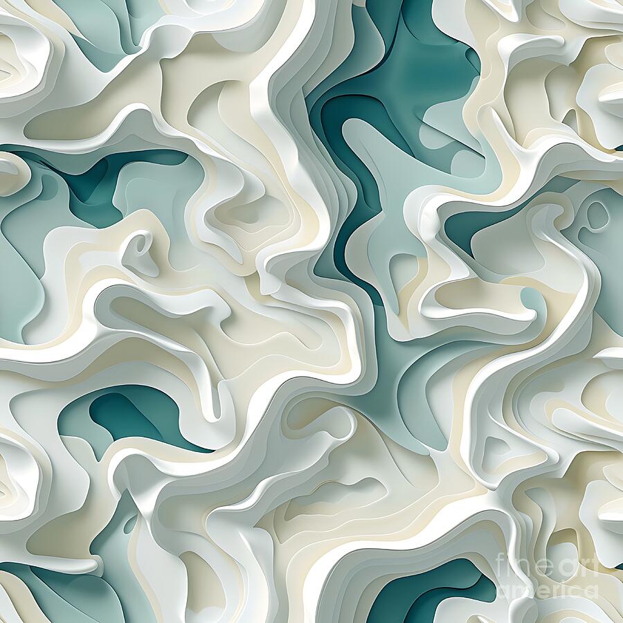 Layered Topographic Patterns Digital Art by Patterns Gallery - Pixels
