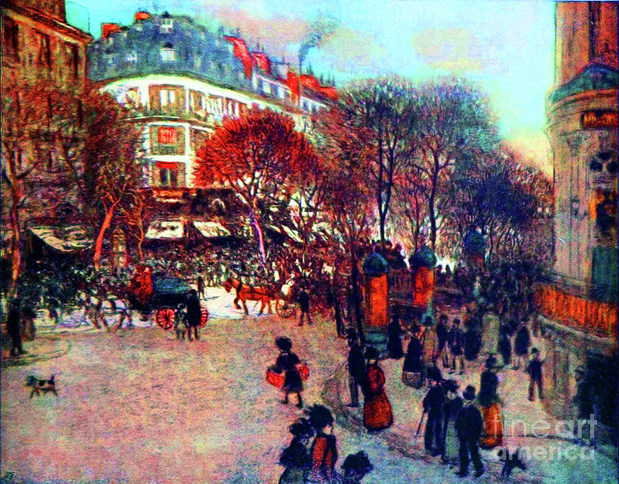 Le Boulevard des Italiens Paris - Raffaelli Digital Art by Julien ...