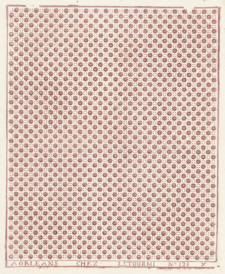 Leaf With Alternating Pattern Of Flowers And Four Points Anonymous
