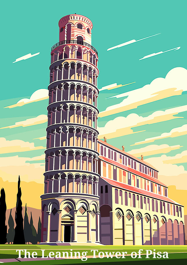 Leaning Tower of Pisa Digital Art by Devon Watkis - Fine Art America