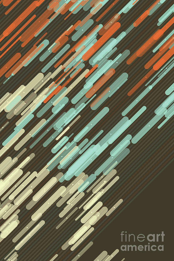 Leisure Vector Rounded Rectangles Pattern Vertical Digital Art by Frank ...