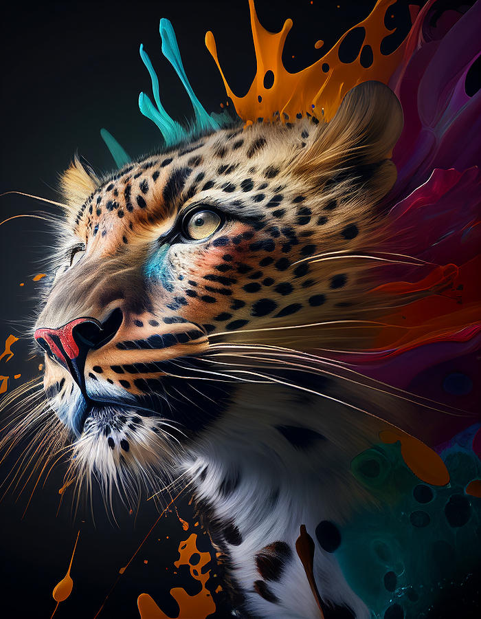 Leopard Portrait S1 Digital Art by Jennifer Hotai - Fine Art America