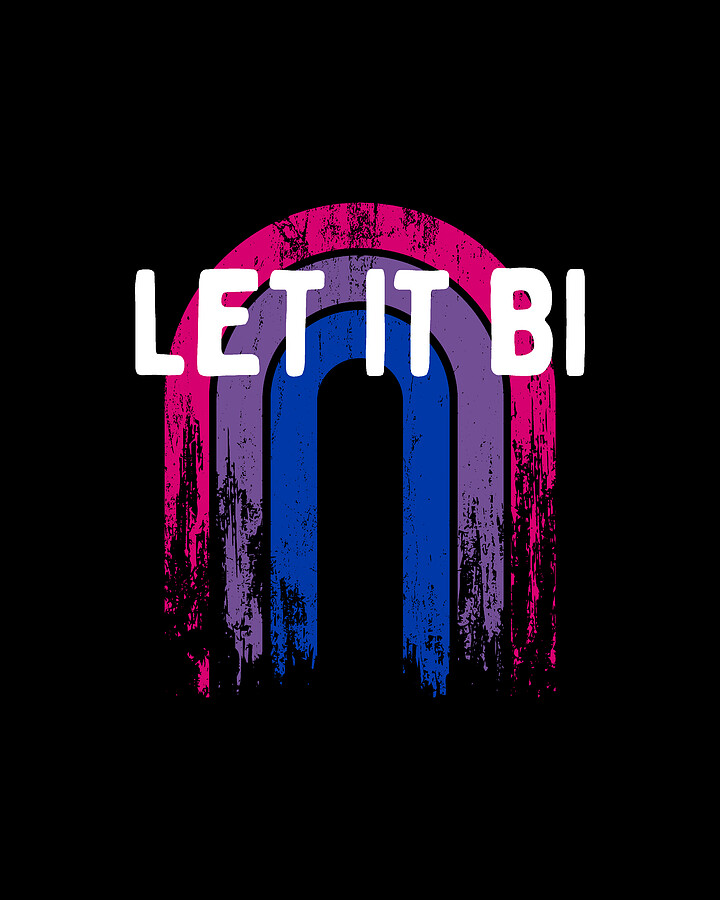 Let It Bi Bisexual Positivity Bi Pride Positive Quote LGBTQ Digital Art by Maximus Designs - Pixels