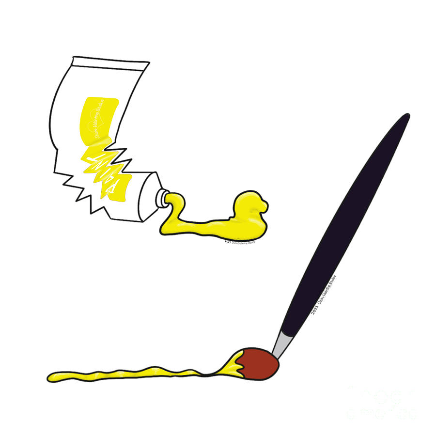 Lets Paint Yellow Digital Art by Valerie Valentine - Fine Art America