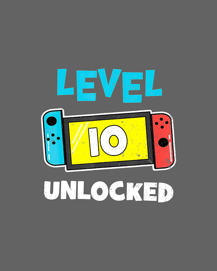 Level 10 unlocked Gamer 10th Birthday Gift Video Tapestry - Textile by ...