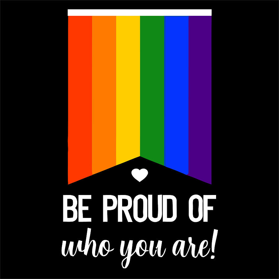 Lgbt Proud Of Who You Are Gay Pride Csd Rainbow Mens Ringer Wall Art ...
