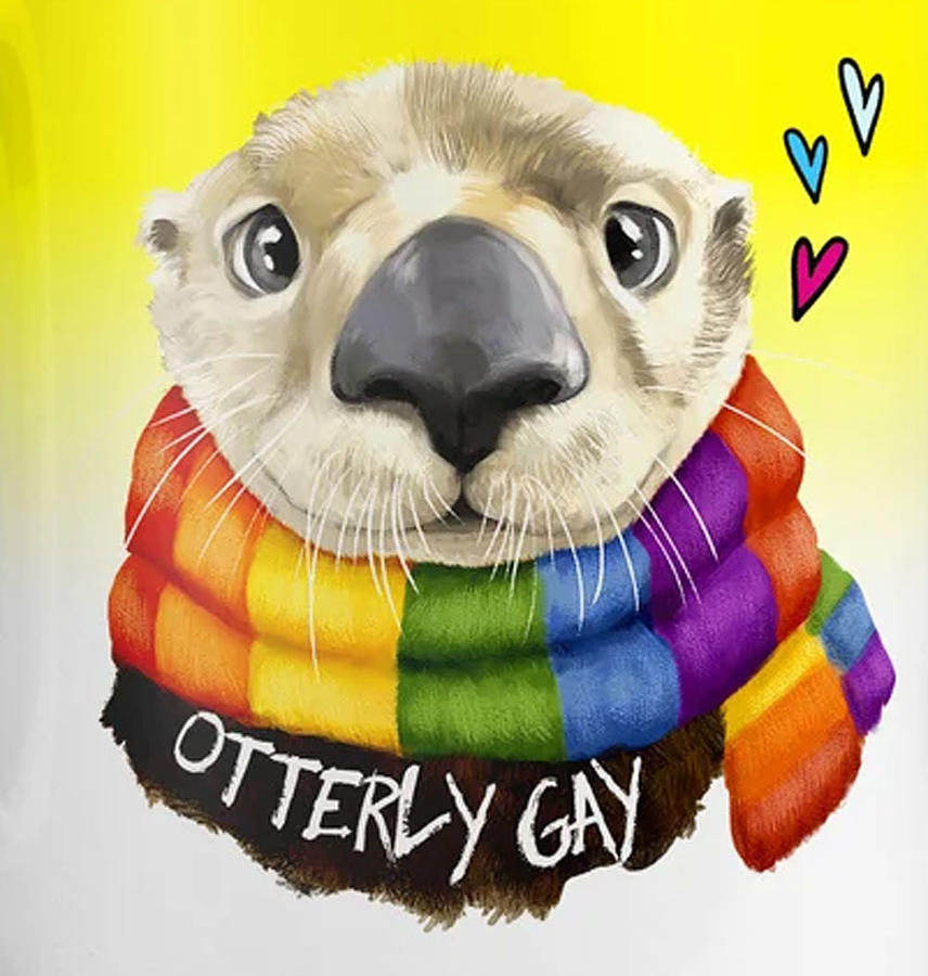 LGBTQ Pride Sticker lgbt pride month Gift for Otter lover Otterly Gay ...