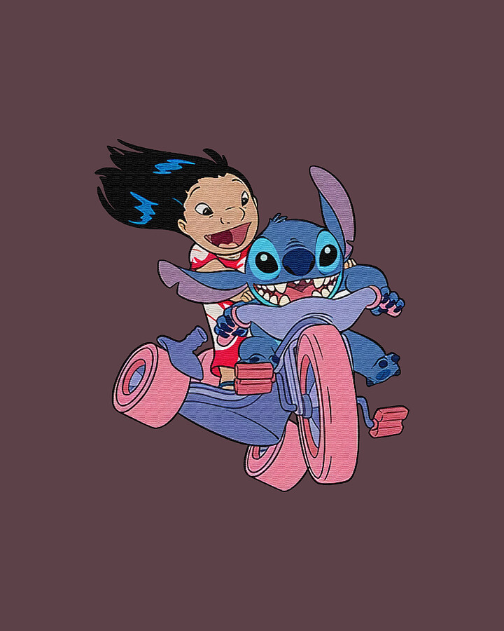 Lilo and Stitch Bike Adventure Digital Art by Felix Irwin - Pixels