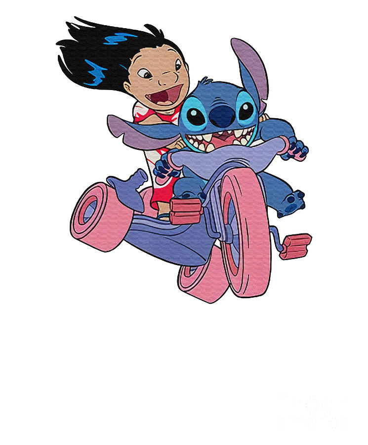 Lilo and Stitch Bike Adventure Digital Art by Lan Nguyen - Pixels
