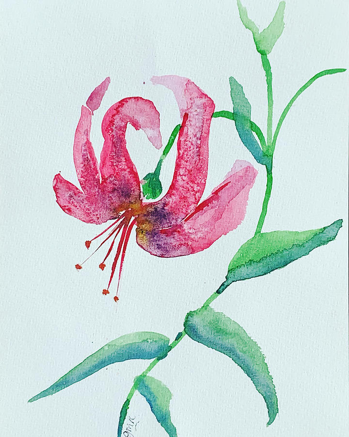 Lily Painting by Geetha Rao - Fine Art America