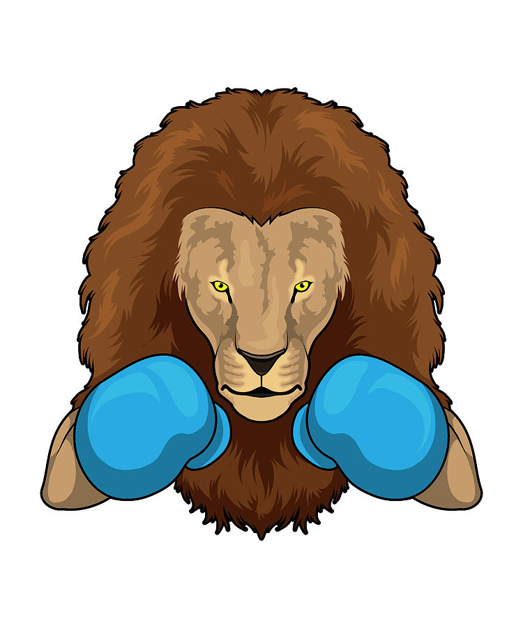 Lion Boxer Boxing gloves Painting by Markus Schnabel - Pixels