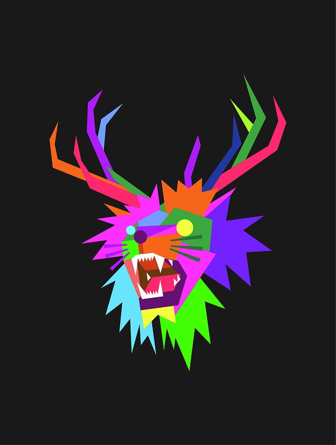 Lion Geometric WPAP Style Black background Digital Art by Ahmad Nusyirwan - Fine Art America