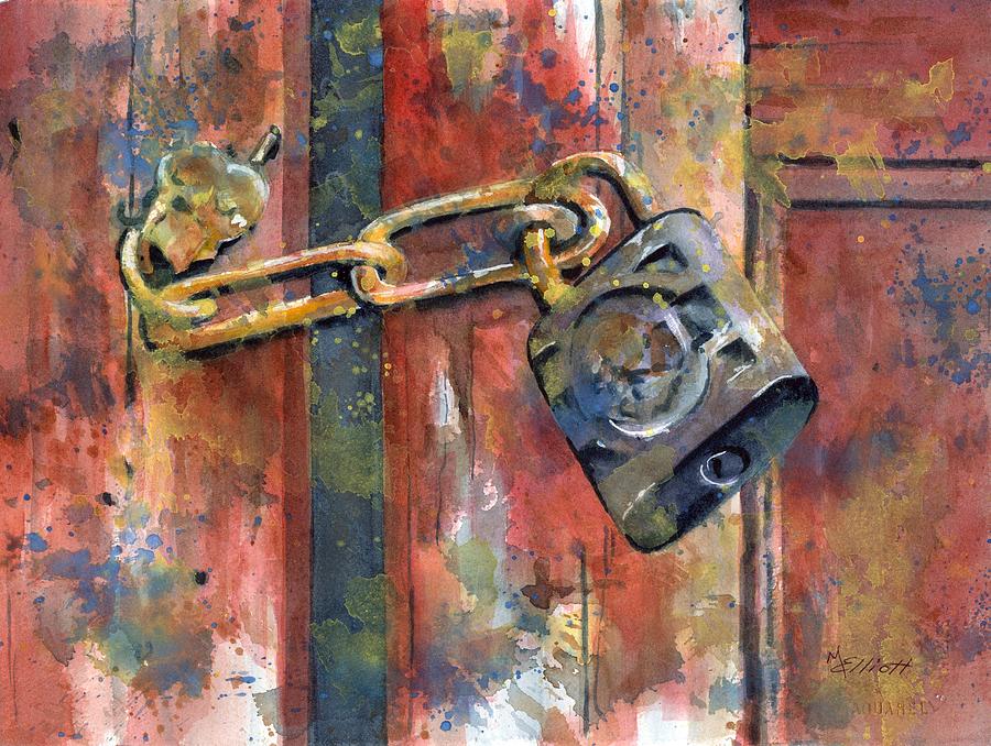 Lock Mess Painting by Marsha Elliott - Fine Art America