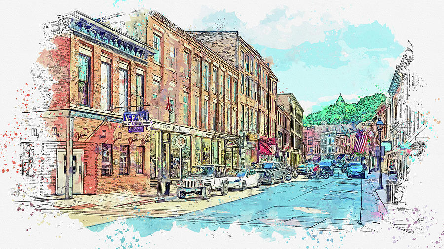 .Looking south from the 100 Block of S. Main Street in Downtown Galena ...