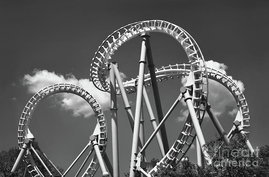 Looping Roller Coaster Photograph by Doug Lemke | Pixels