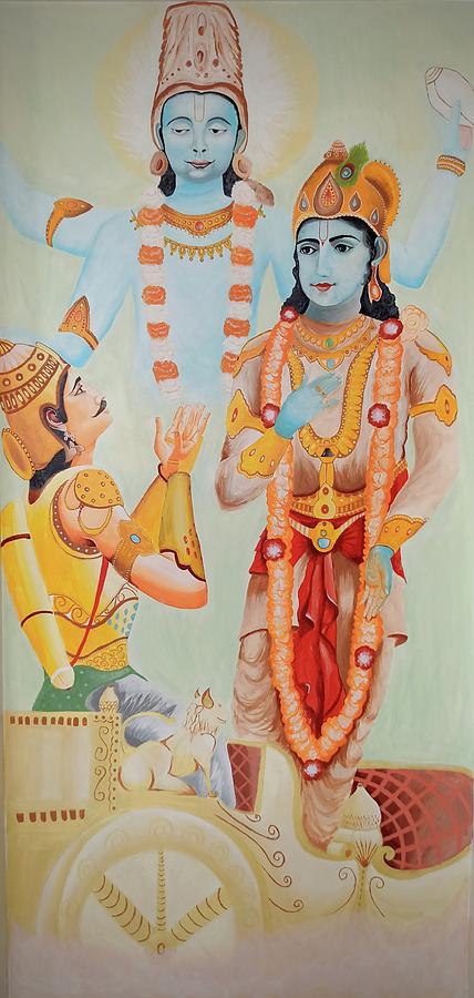 Lord Krishna reveals viratroop Painting by Deep Prajapati | Pixels Lord Krishna reveals viratroop Painting by Deep Prajapati | Pixels