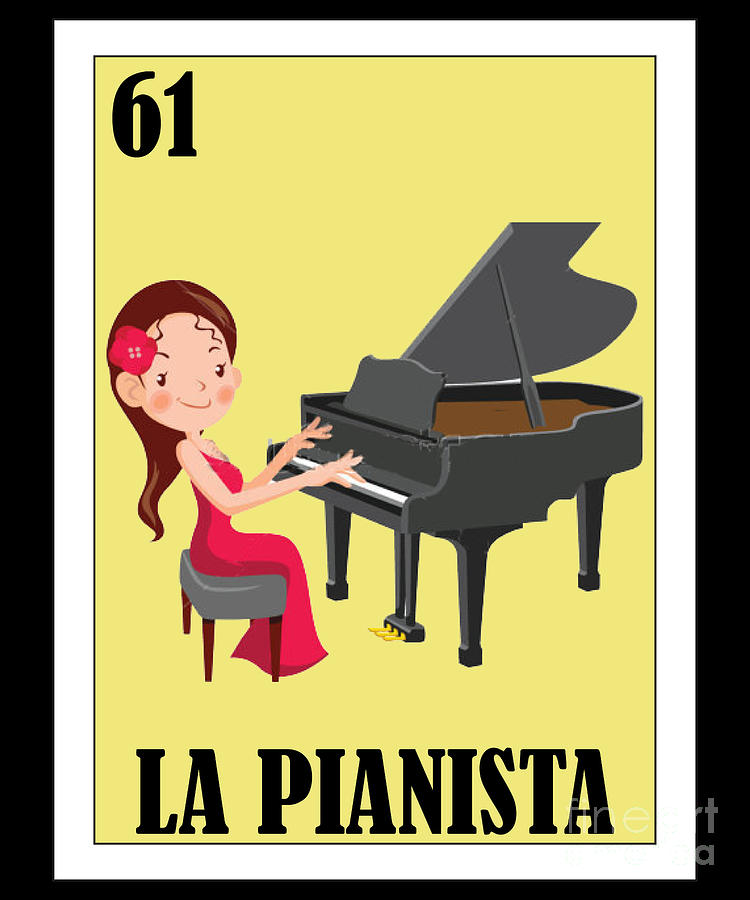 Loteria Mexicana - Pianista Loteria Mexicana Design - Pianista Gift ...