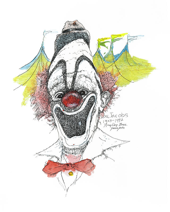 Lou Jacobs Ringling Bros Drawing By Gene Irvin Fine Art America