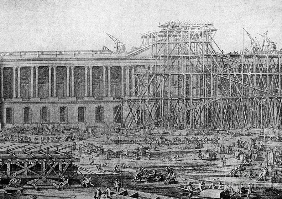 Louvre Construction, 1677 Drawing by Granger | Pixels