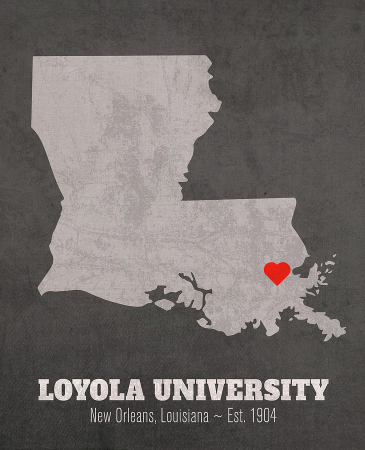 Loyola University New Orleans Louisiana Founded Date Heart Map Mixed