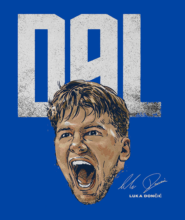 Luka Doncic Portrait City Abbreviation Digital Art By Kelvin Kent