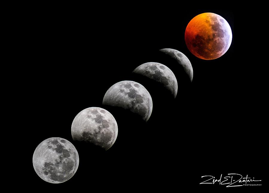 Lunar Eclipse Sequence Photograph by Ziad El-Zaatari | Fine Art America